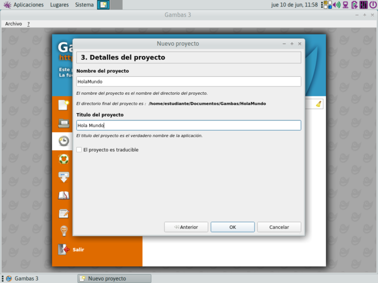 Tu primera aplicación gráfica con Gambas – Huayra GNU/Linux