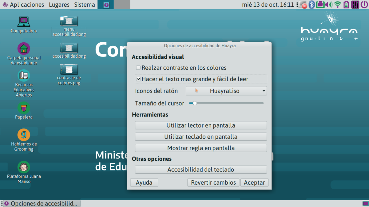 Aprendiendo Huayra – Accesibilidad en Huayra – Huayra GNU/Linux